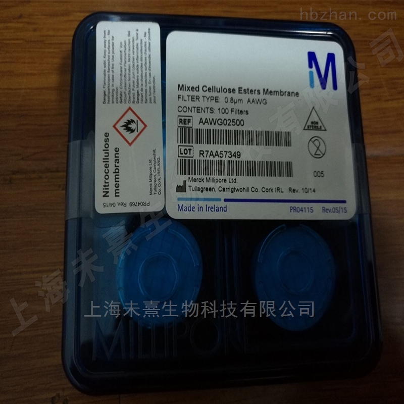 美国Millipore混合纤维素0.8um孔径网格滤膜-环保在线